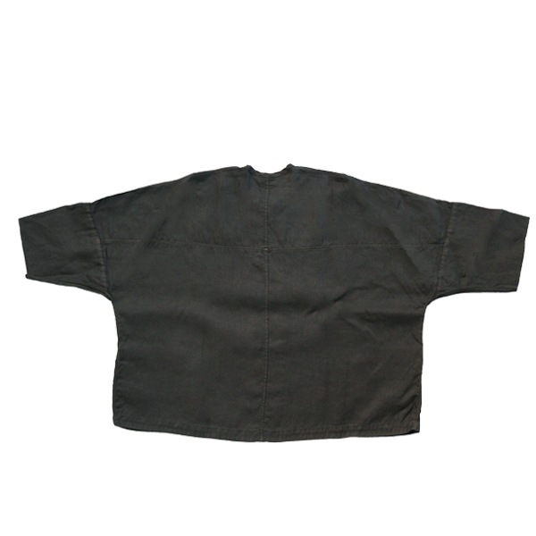 MITTAN JK-68DC さざ波大麻ワイドジャケット 柿渋×墨 送料無料