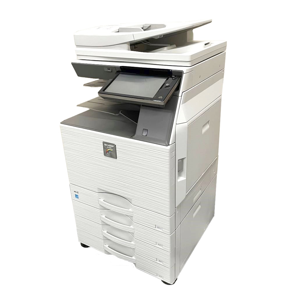 シャープ フルカラー複合機 MX-2661 2019年製 総使用枚数7,433枚 フルカラー コピー FAX プリンター スキャナー 最大原稿A3 LAN USB カセット4段 手差し コピー ...