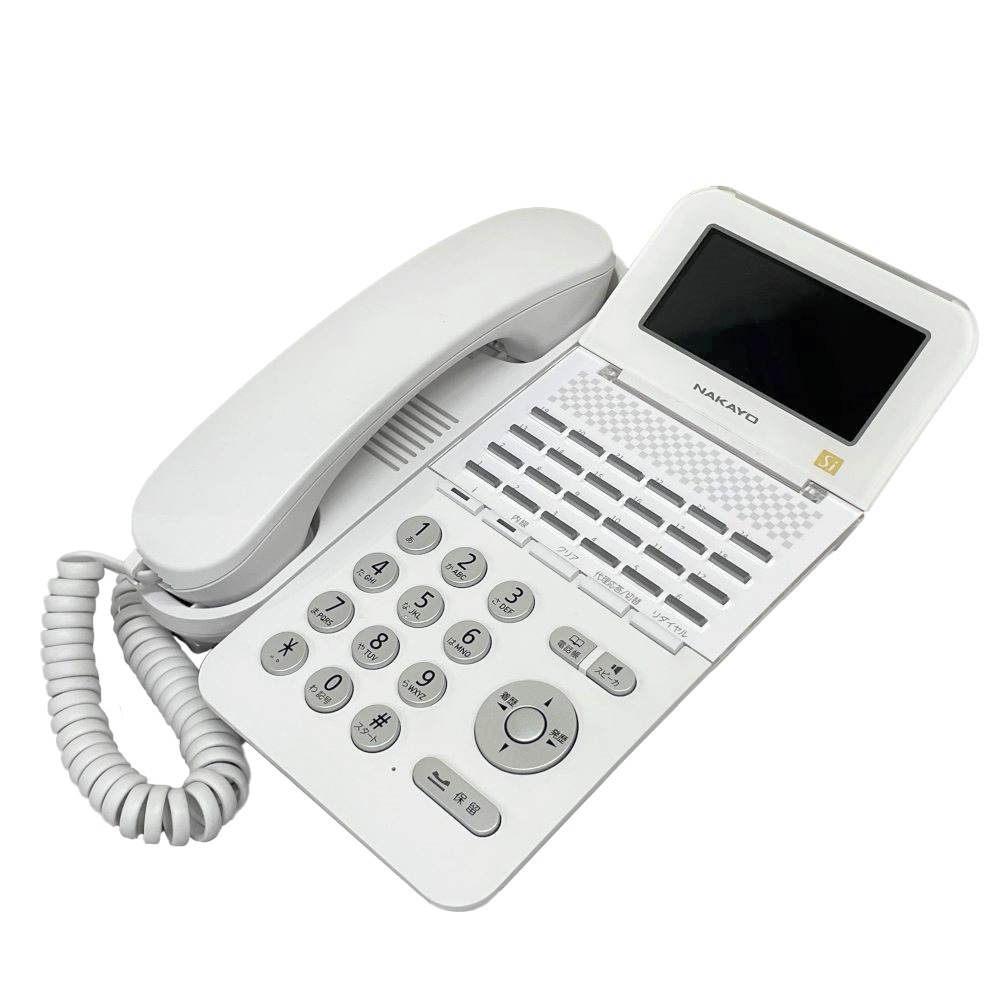 ナカヨ ビジネスホン NYC-SiS-ME NYC-24Si-SDW NYC-8Si-DCLLW IPテレフォニーシステム 24ボタン標準電話機3台 コードレス電話機1台セット シングルゾーン ...