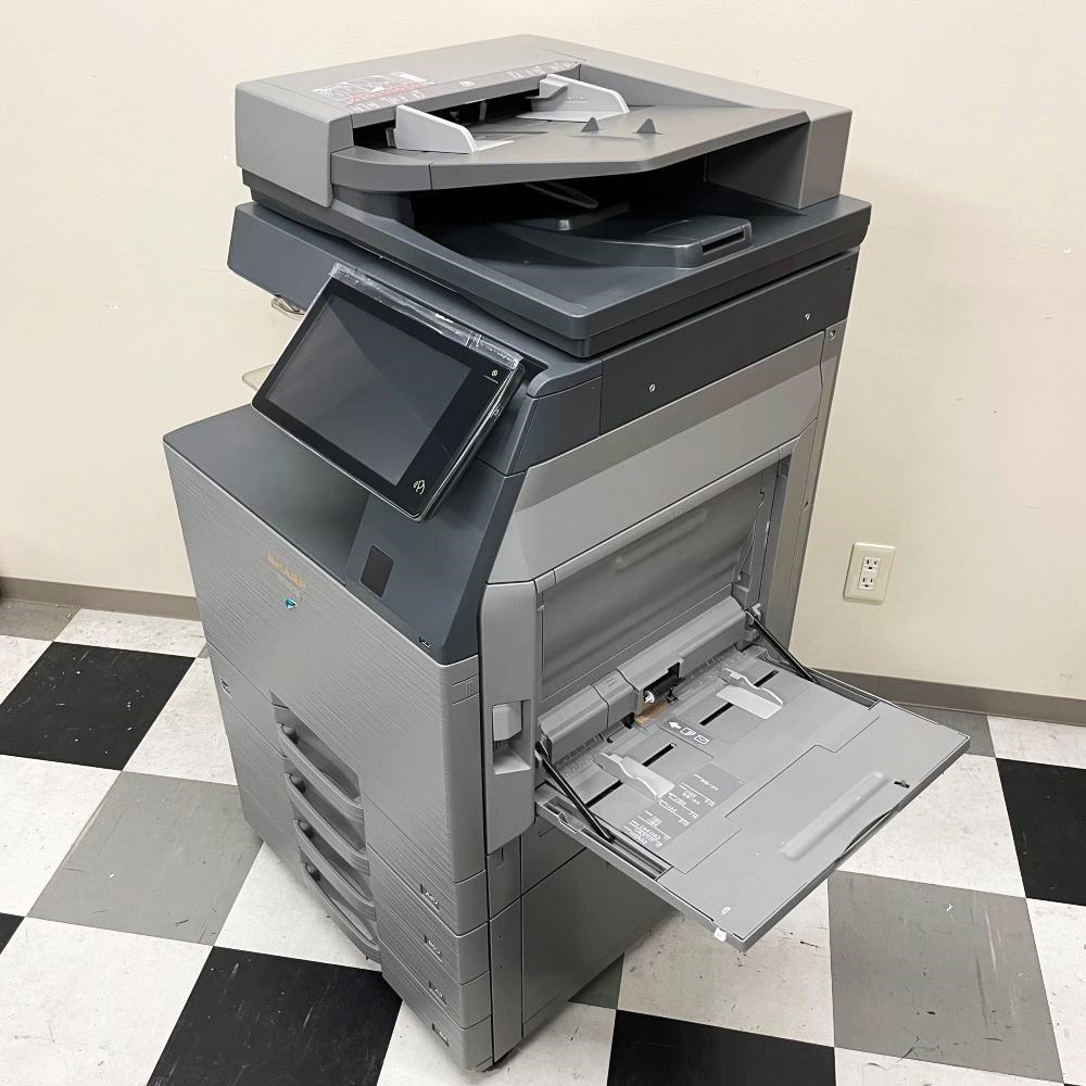 シャープ フルカラー複合機 BP-60C26 2022年製 総使用枚数6,306枚 フルカラー コピー FAX プリンター スキャナー 最大原稿A3 白黒3,851枚 フルカラー2,455枚 ...