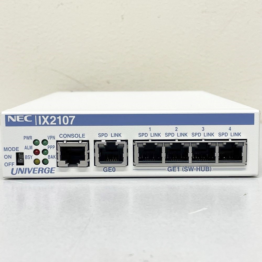 NEC VPN対応高速アクセスルーター UNIVERGE IX2107 ギガビット回線 ハイパフォーマンスルーター 10/100/1000BASE-T IPv4 IPv6 PPPoE VPN ...