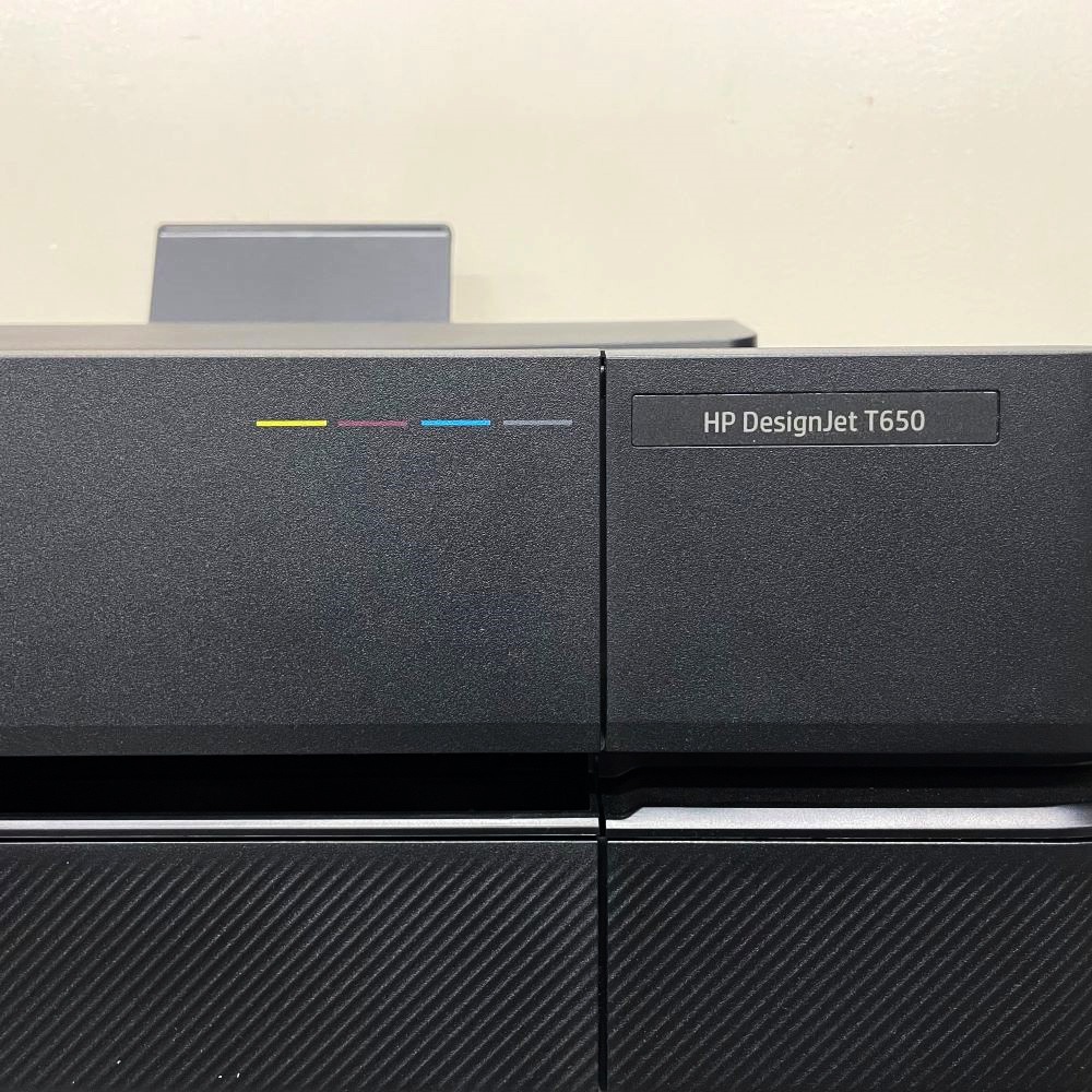 HP A1大判4色カラープリンター DesignJet T650 2021年製 スタンド付き Wi-Fi 省スペース インクジェット 大判 ...