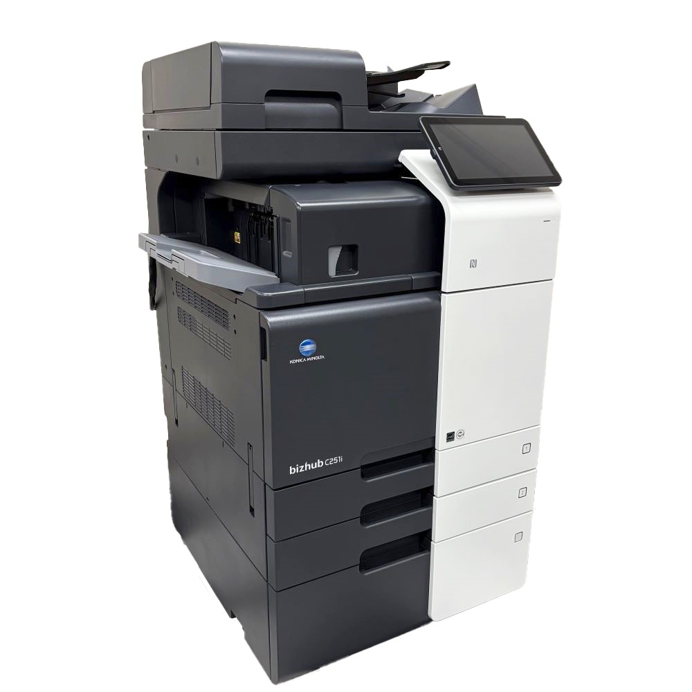 コニカミノルタ カラー複合機 bizhub C251i カウンター1,518枚 ステイプル・パンチ機能インナーフィニッシャー付き カラーコピー ...