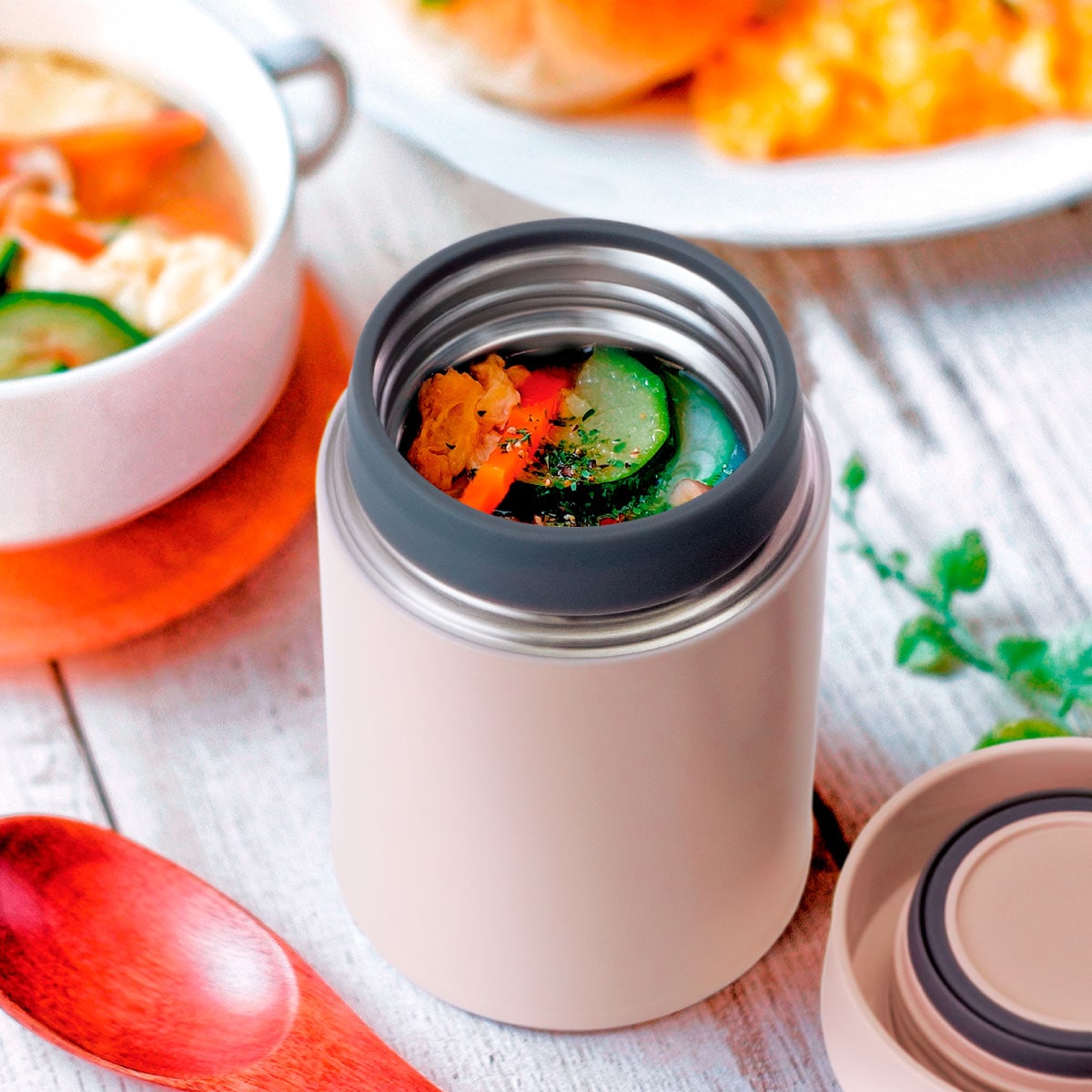 フードポット スープジャー 310ml マットブラック マットシルバー ピンクベージュ アイスグリーン AFP-301 | フードポット,スタンダード | Atlas公式オンラインショップ