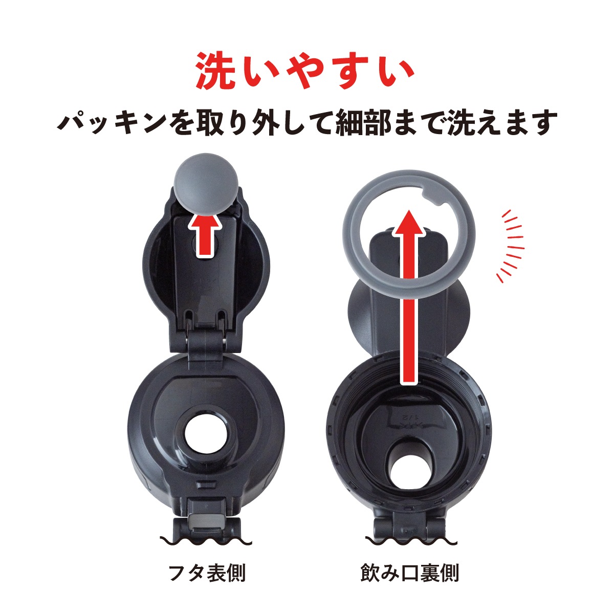 キズに強い サイクルボトル ワンタッチ式 直飲み 保冷専用 550mL ブラック ACB-550BK | 水筒,ダイレクト | Atlas公式オンラインショップ