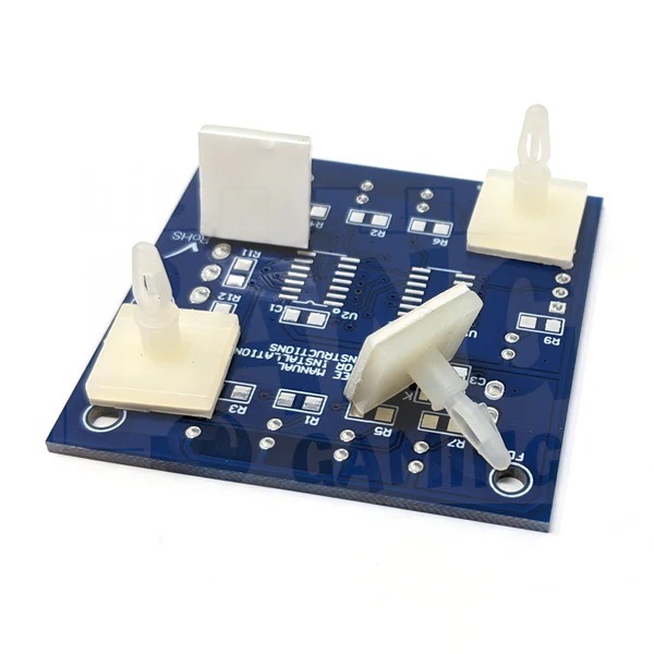 Bit Bang Gaming Snap-In Adhesive PCB Feet - 3mm Hole 4.8mm Height (4 pack) ビットバン ゲーミング スナップイン 接着 ...