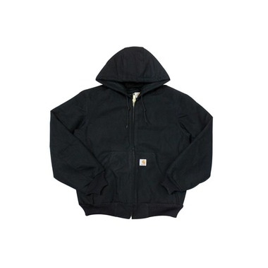 Carhartt LOOSE FIT FIRM DUCK INSULATED FLANNEL-LINED ACTIVE JACKET (J140-BLK:BLACK) 106673-BLK ...