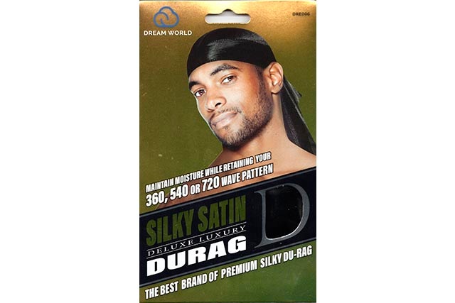 DREAM WORLD SILKY SATIN DELUXE LUXURY DU-RAG (BLACK) DRE006 | Brand,OTR ...