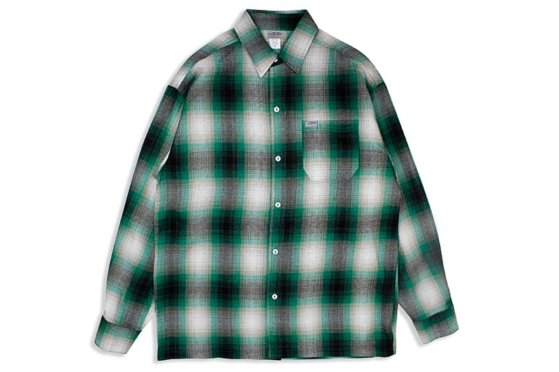 CALTOP PLAID FLANNEL LONG SLEEVE SHIRT (#2000:GREEN/WHITE) | Brand,A-F ...