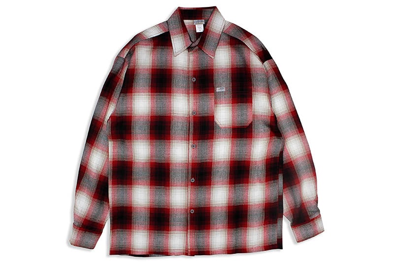 CALTOP PLAID FLANNEL LONG SLEEVE SHIRT (#2000:RED/WHITE) | Brand,A-F ...