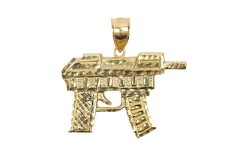 10K YELLOW GOLD MACHINE GUN PENDANT #131 | Category,ACCESSORIES,OTHER ...