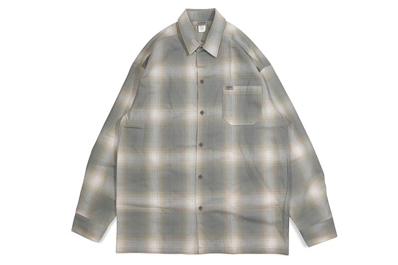 CALTOP PLAID FLANNEL LONG SLEEVE SHIRT (#2000:NEW GRAY) | Brand,A-F ...