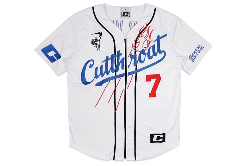 CUTTHROAT BASEBALL JERSEY (WHITE) | Brand,A-F,CUTTHROAT | GROWAROUND ...