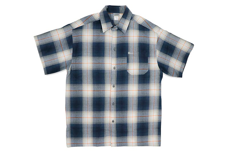 CALTOP PLAID FLANNEL SHORT SLEEVE SHIRT (#2000:BLUE/ORANGE) | Brand,A-F ...