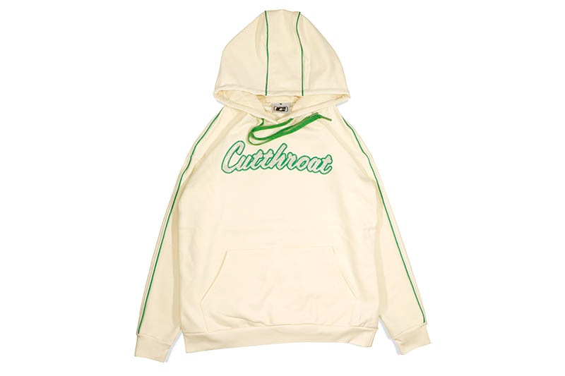 CUTTHROAT RHINESTONE LOGO HOODIE (CREAM) | Brand,A-F,CUTTHROAT ...