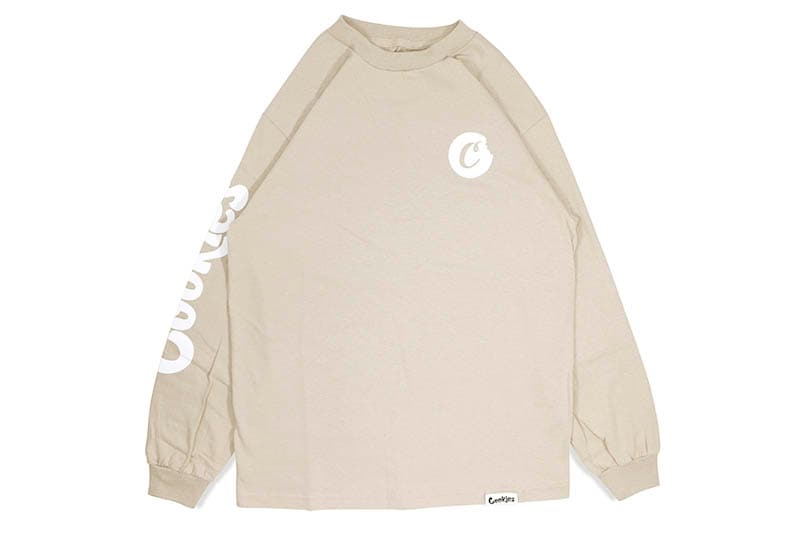 COOKIES C-BITE LOGO L/S TEE (SAND/WHITE) CM234TLP08 | Brand,A-F,COOKIES ...