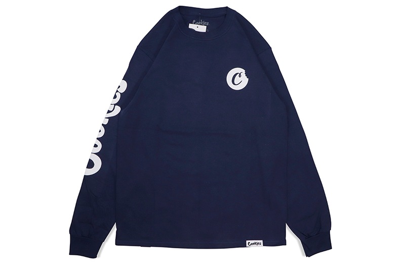 COOKIES C-BITE LOGO L/S TEE (NAVY/WHITE) CM234TLP08 | Brand,A-F,COOKIES ...