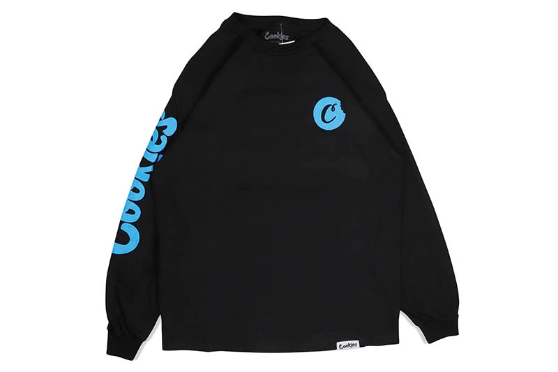 COOKIES C-BITE LOGO L/S TEE (BLACK/COOKIES BLUE) CM234TLP08 | Brand,A-F ...