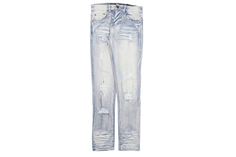SPARK SLIM FIT STRETCH JEANS WITH 3D CRINKLE & REPAIR (S4403:LT SAND ...