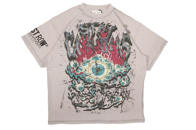 FIRST ROW STAY CURIOUS EYEBALLS TEE (FRT2188:LIGHT GREY) | Brand,A-F ...