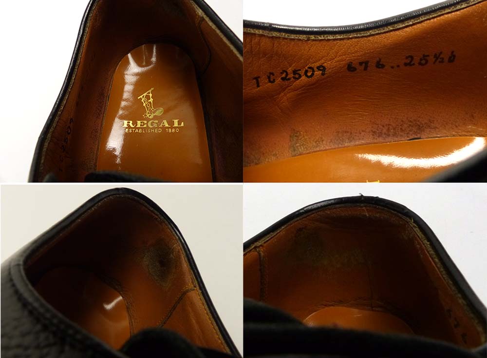 REGAL / リーガル 676 シボ革 プレーントゥシューズ 25 1/2b(25.5cm相当)(メンズ)【中古】｜ドレスシューズ｜ブランド ...