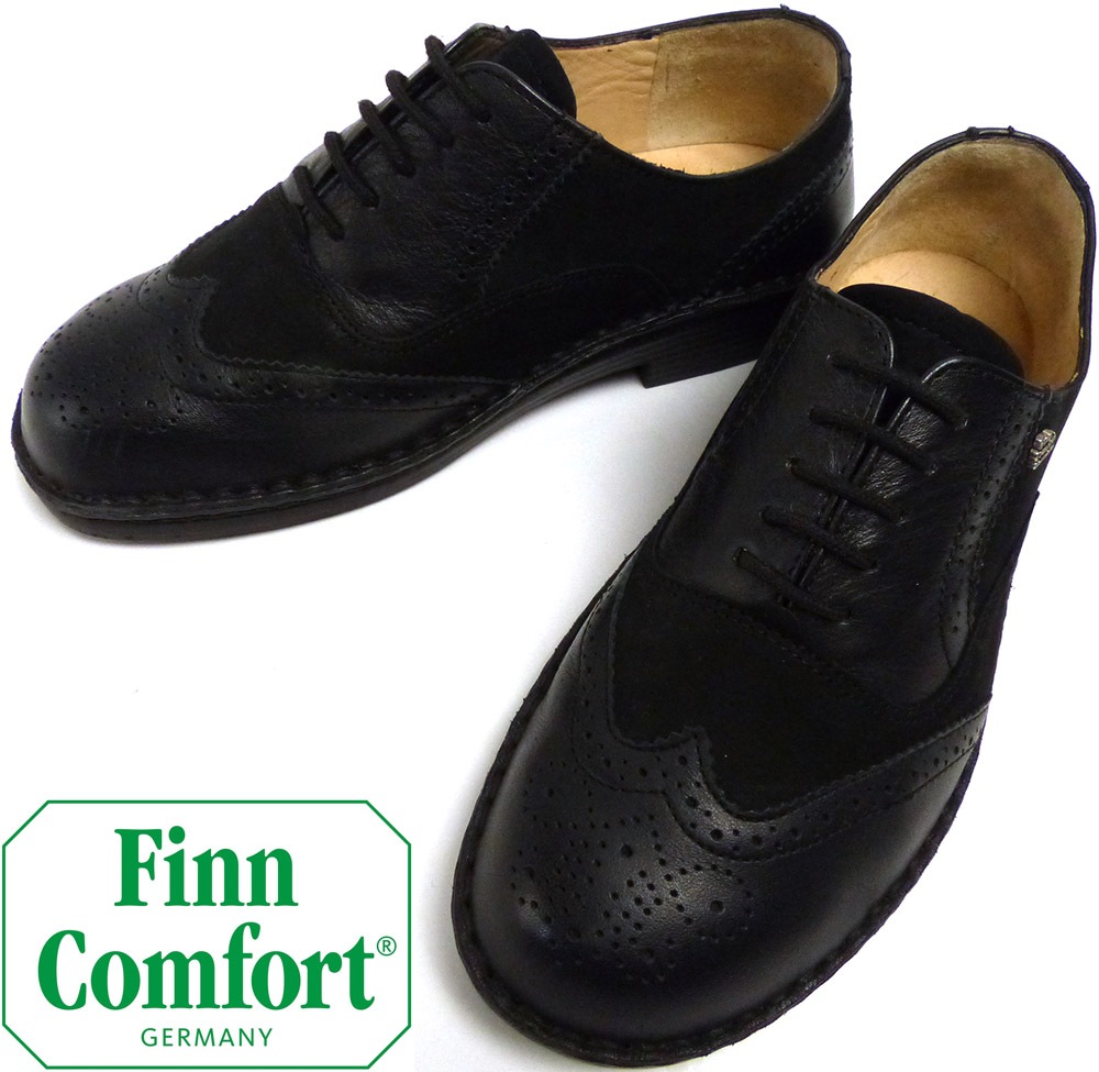 ドイツ製 Finn Comfort フィンコンフォート コンビレザー ウイングチップシューズ 2C(22cm相当)(レディース)【中古 ...