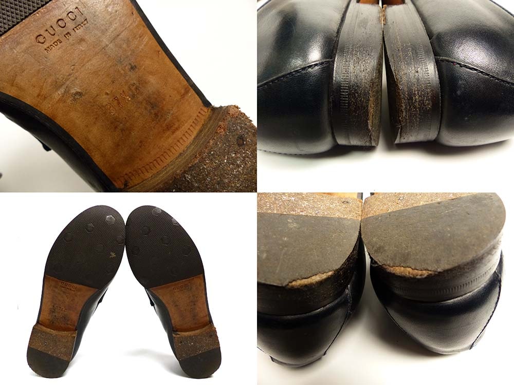 イタリア製 GUCCI /グッチ 100 0255/1 ホースビットローファー 37 1/2C(24cm相当)(レディース)【中古 ...