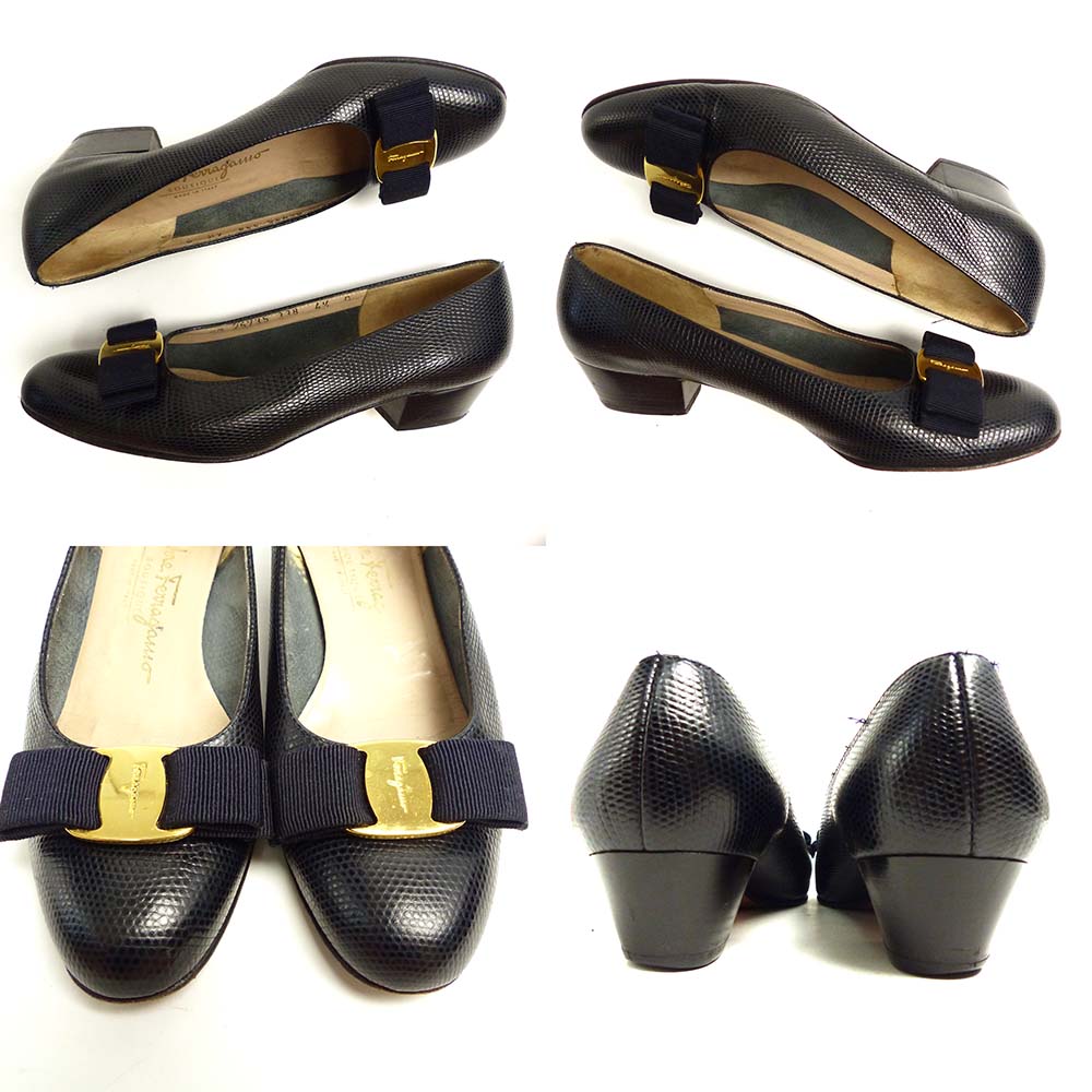 イタリア製 サルヴァトーレ フェラガモ / Salvatore Ferragamo ヴァラリボンレザーパンプス 4 1/2C(22cm相当 ...