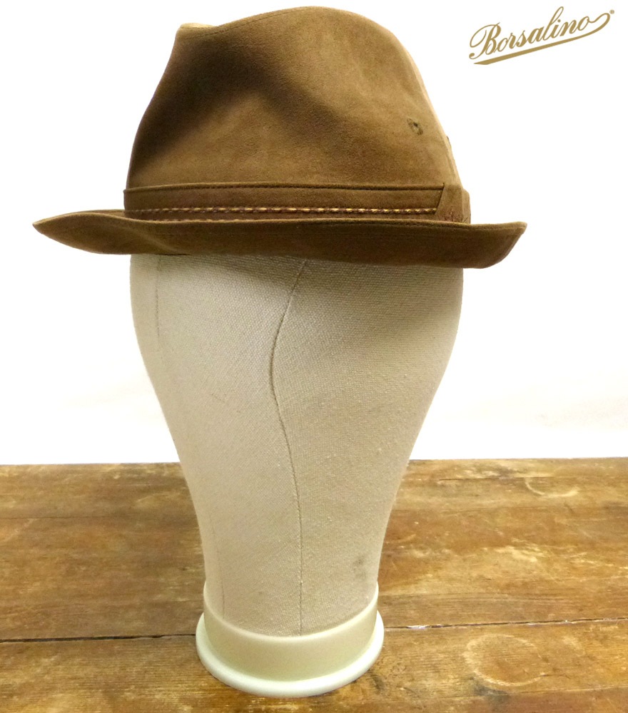 ボルサリーノ Borsalino 中折れハット (55cm相当)( メンズ )(日本製)【中古】｜帽子｜ブランド中古革靴、ビンテージ雑貨の通販ならAwesome(アウソム)