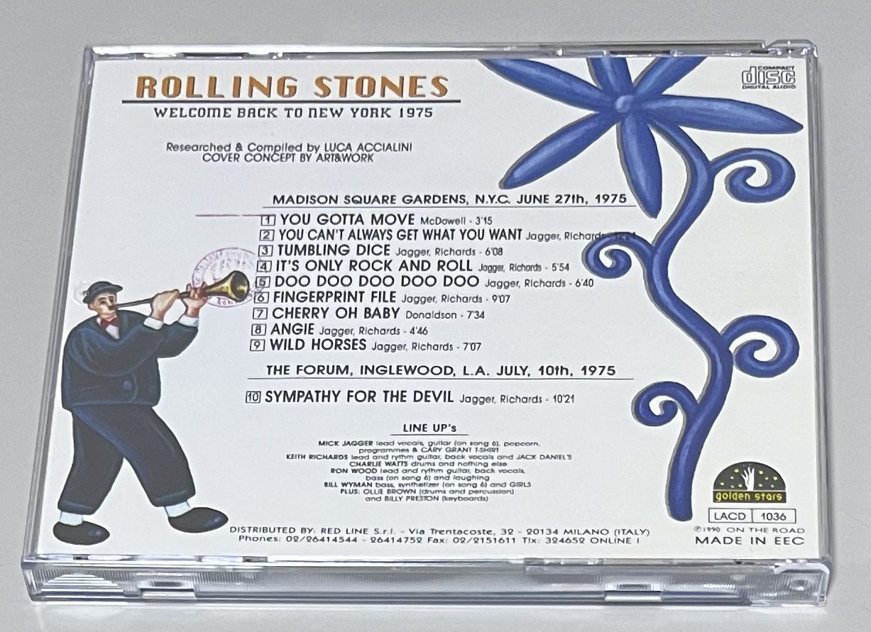 ROLLING STONES / WELCOME BACK TO NEW YORK 1975 (1CD) GOLDEN STAR / LACD ...