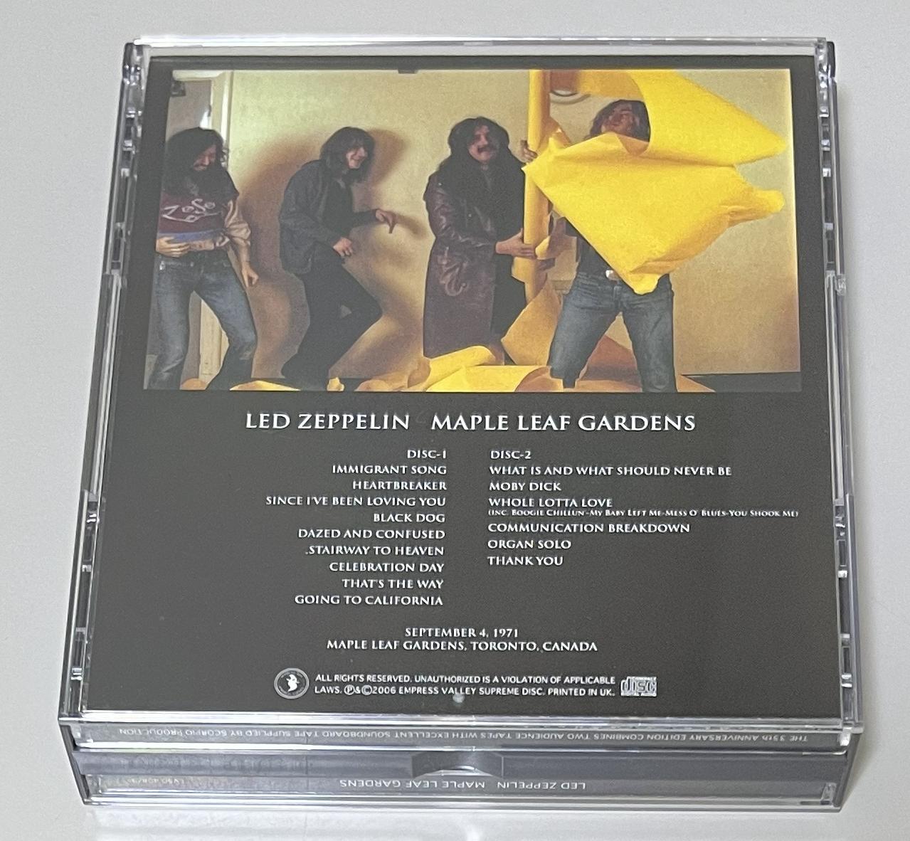 LED ZEPPELIN / MAPLE LEAF GARDENS (2CD) EMPRESS VALLEY SUPREME DISC ...