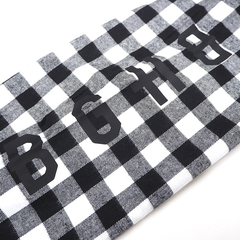 PATCHWORK CHECK SHIRTS 【BLK/WHT】 | BAGARCH