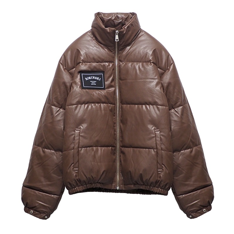 PU LEATHER PADDING JKT 【BROWN】 | BAGARCH