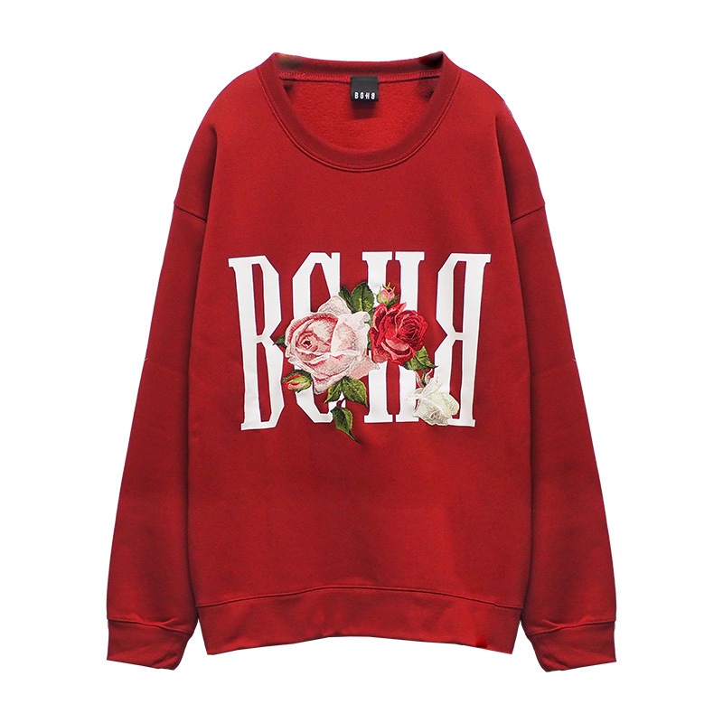 ROSE CREWNECK SWEAT 【BURGUNDY】 | BAGARCH
