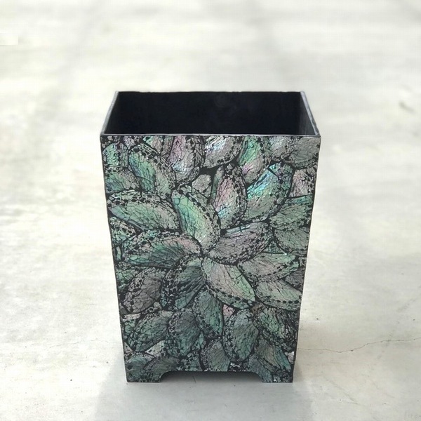 パールシェル 小物入れ【オーロラブラック】【パールホワイト】／シェルのダストボックス／30.5cm | 小物入れ | アジアンライフスタイル ...