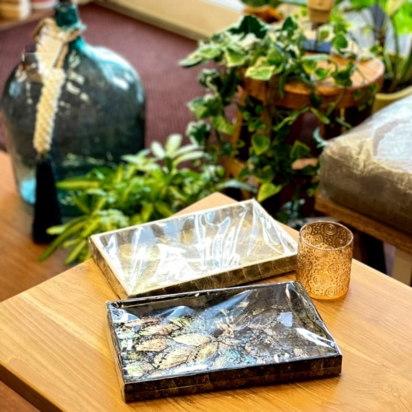 シェルのトレイ 26X16／レクタングル（長方形）【オーロラブラック】【パールホワイト】 | シェル・貝雑貨 | アジアンライフスタイルチャ ...