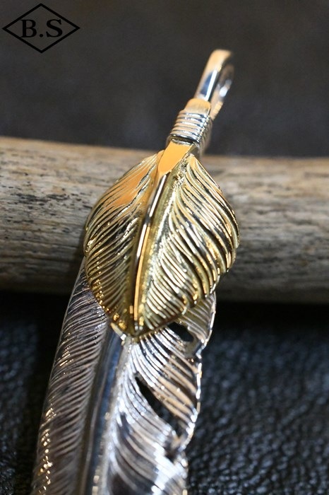 FIRST ARROW's / ファーストアローズ FIRST-ARROW's P-356R K18ハートフェザー付きフェザー(L) ペンダントトップ シルバー [アメカジ] [通販](バーン ...