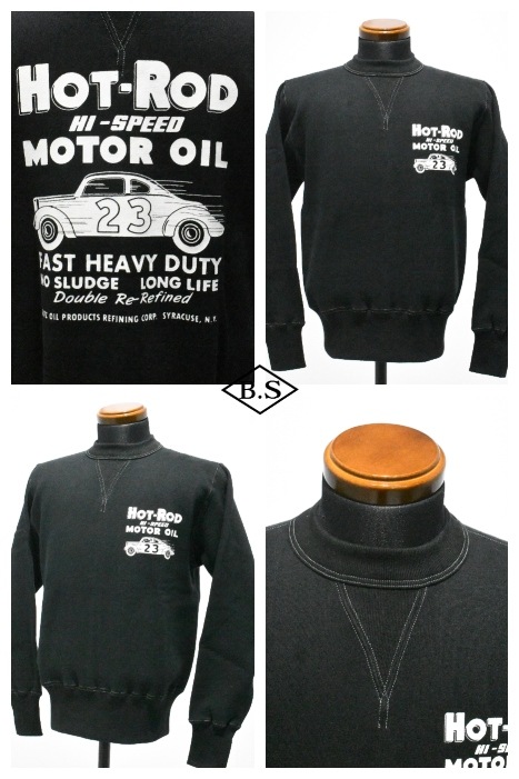 CUSHMAN / クッシュマン CUSHMAN スウェット 26901P PRINT SET-IN SLEEVE HOT-ROD [アメカジ ...