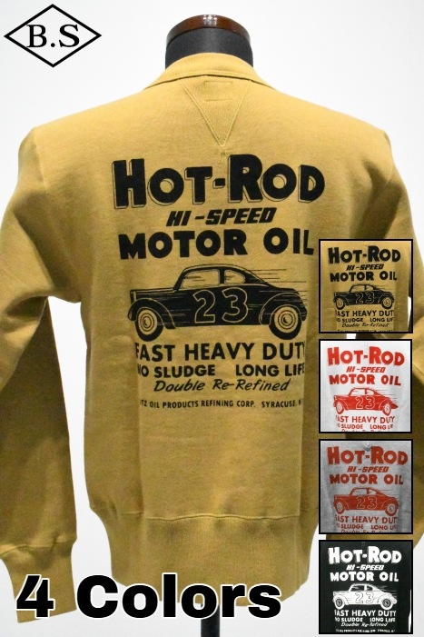 CUSHMAN / クッシュマン CUSHMAN スウェット 26901P PRINT SET-IN SLEEVE HOT-ROD [アメカジ ...