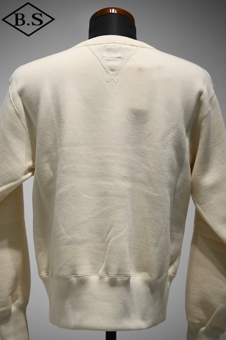 FULL_COUNT / フルカウント FULLCOUNT スウェット 3767 Cashmere Cotton Double V Set In Sleeve (24AW) Ecru ...