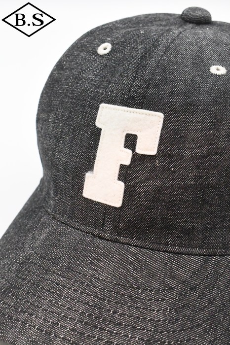 FULL_COUNT / フルカウント FULL COUNT キャップ 6843 6Panel Denim Baseball Cap 'F' Patch BLACK [アメカジ] [通販 ...