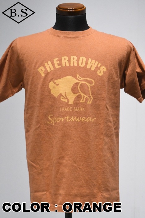 pherrow's / フェローズ PHERROW’S Tシャツ 25S-PT2 バッファロー [アメカジ] [通販](バーンストーマー)