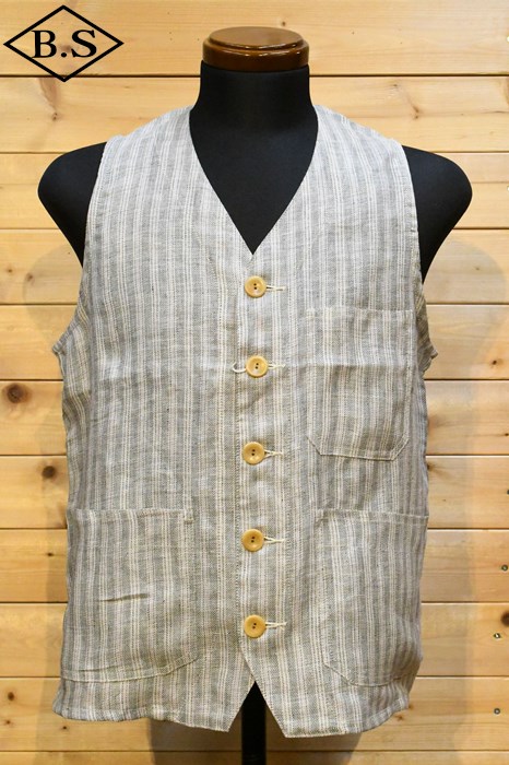 Dapper's / ダッパーズ Dapper’s ベスト LOT1712 Classical Linen Work Vest GRAY ...