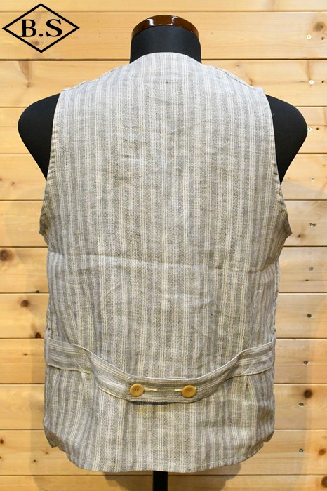 Dapper's / ダッパーズ Dapper’s ベスト LOT1712 Classical Linen Work Vest GRAY ...