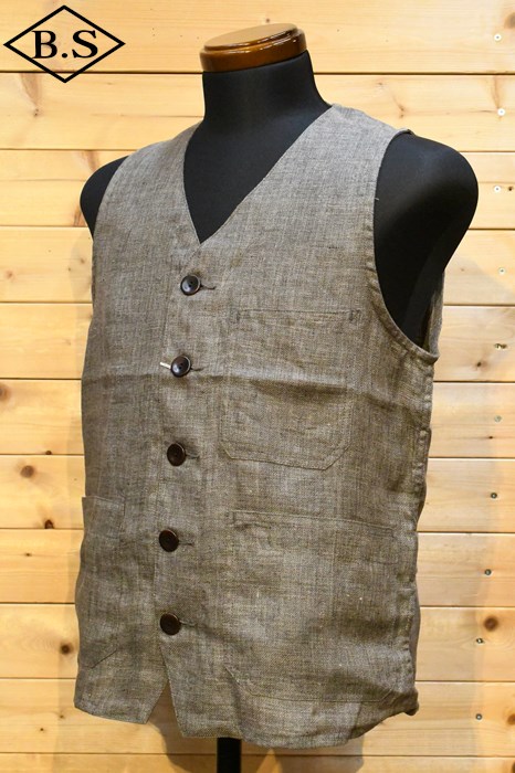 Dapper's / ダッパーズ Dapper’s ベスト LOT1712 Classical Linen Work Vest BROWN ...
