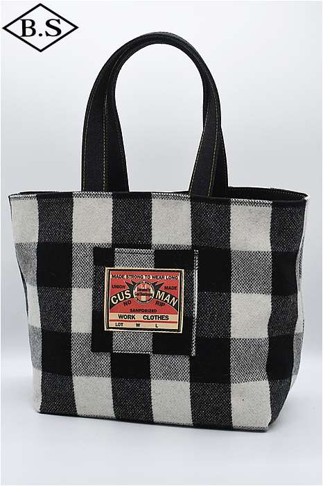 CUSHMAN / クッシュマン CUSHMAN バッグ 29662 REVERSIBLE TOTE BAG SMALL 14ozDENIM ...