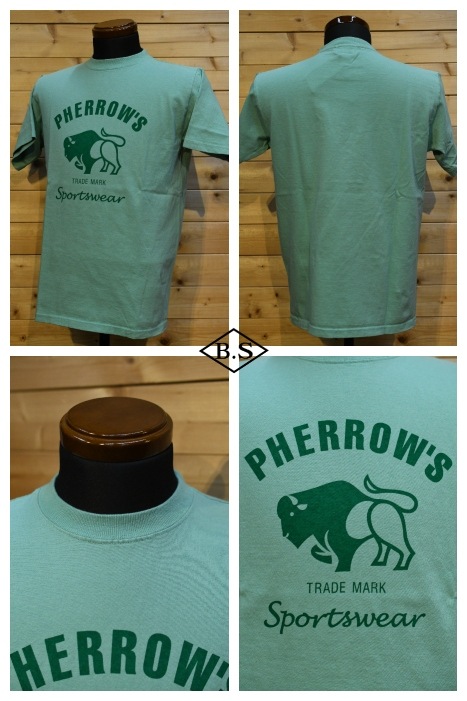 pherrow's / フェローズ PHERROW’S Tシャツ 24S-PT2 バッファロー プリントTシャツ TEE [アメカジ] [通販](バーンストーマー)
