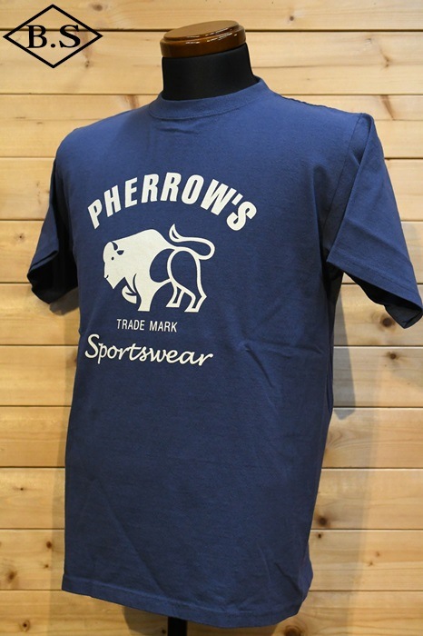 pherrow's / フェローズ PHERROW’S Tシャツ 24S-PT2 バッファロー プリントTシャツ TEE [アメカジ] [通販](バーンストーマー)