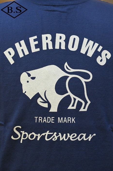 pherrow's / フェローズ PHERROW’S Tシャツ 24S-PT2 バッファロー プリントTシャツ TEE [アメカジ] [通販](バーンストーマー)