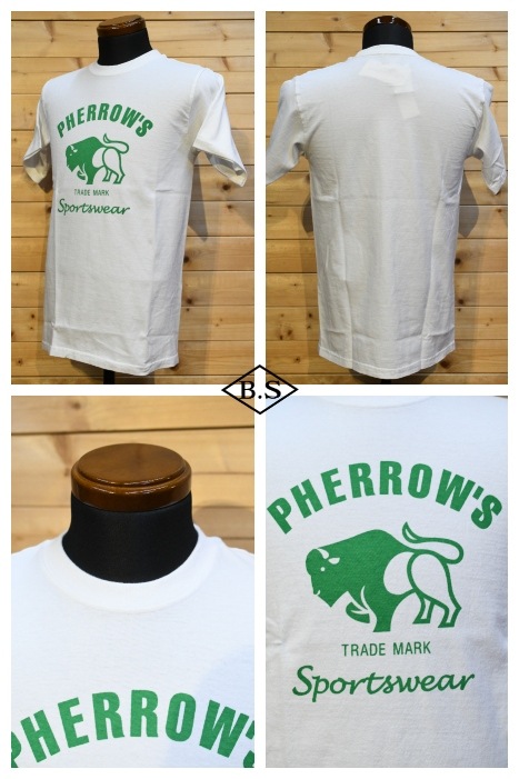 pherrow's / フェローズ PHERROW’S Tシャツ 24S-PT2 バッファロー プリントTシャツ TEE [アメカジ] [通販](バーンストーマー)